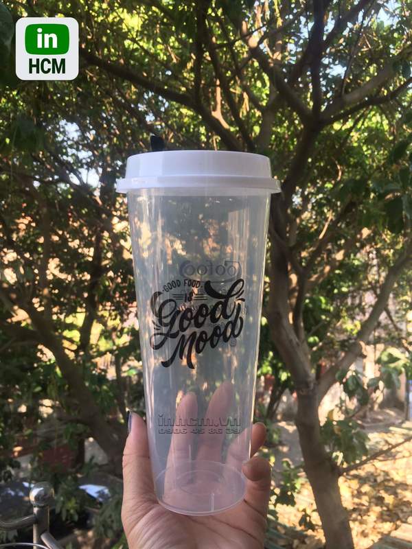 In ly trà sữa nắp tim